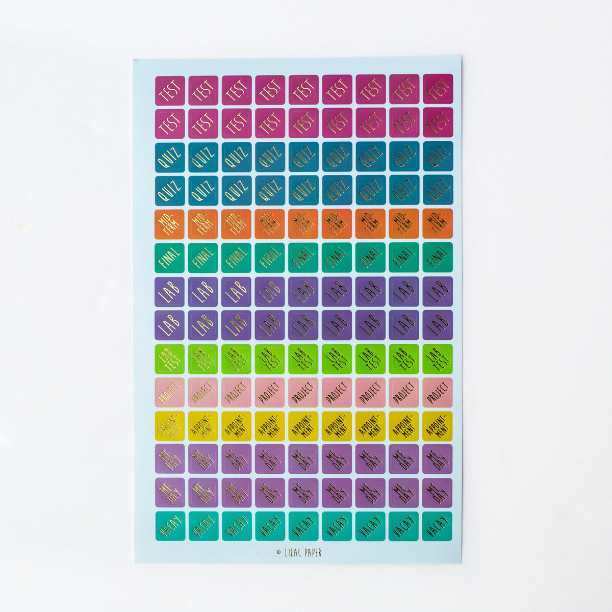 SCHOOL PLANNER STICKERS – Lilac Paper