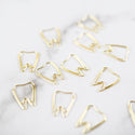 Gold tooth-shaped paper clips – Lilac Paper